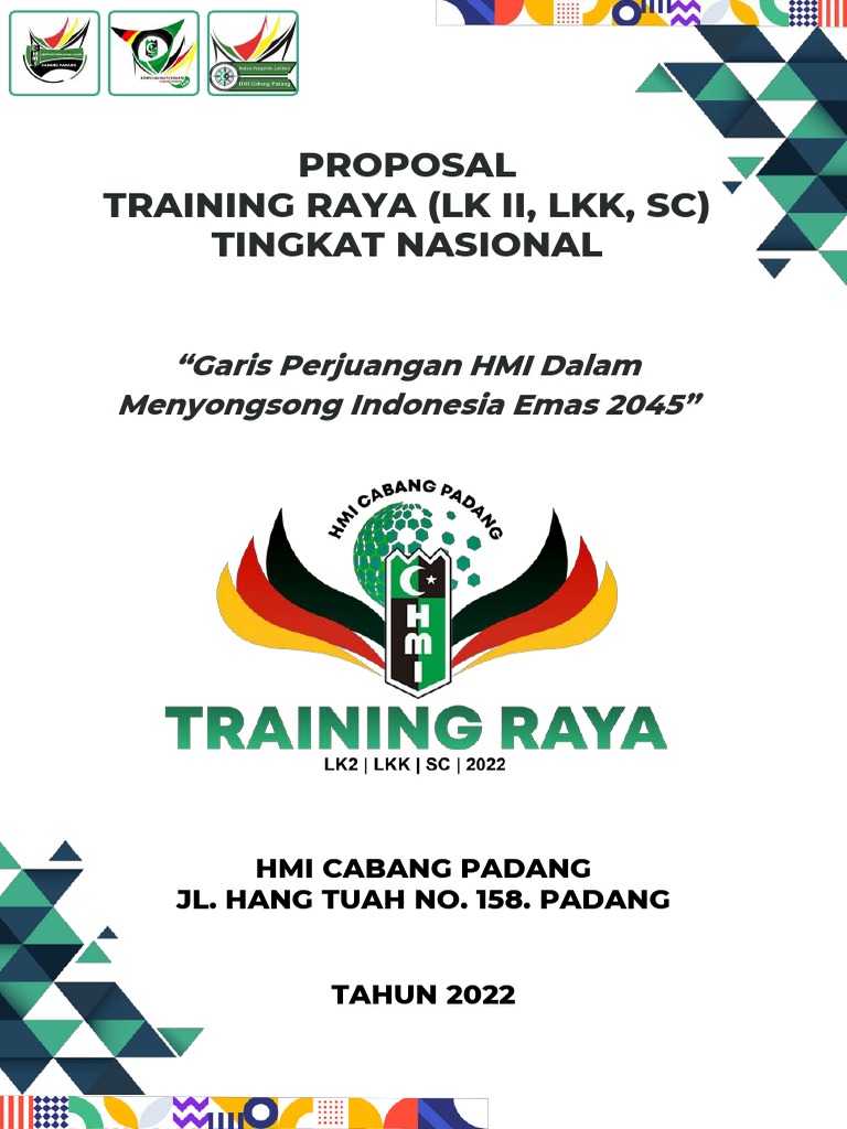 Proposal Training Raya Tingkat Nasional HMI Cabang Padang | PDF