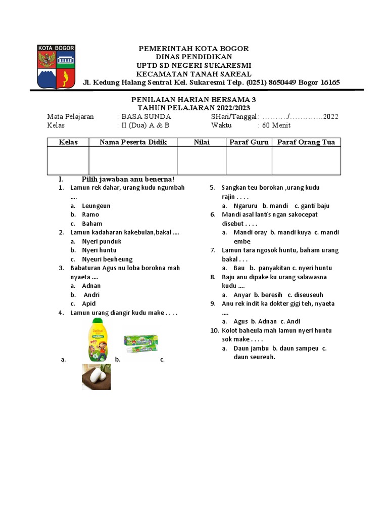 PHB 3 Sunda Kelas 2 | PDF