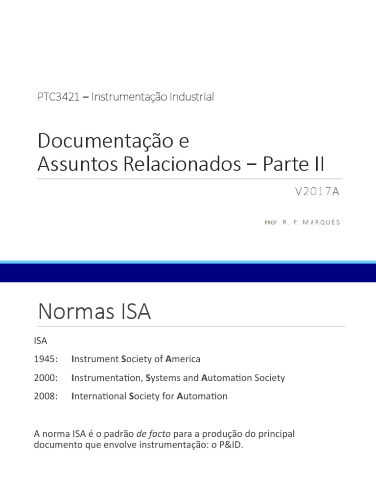ISA5.1 - Documentação, Etc - V2017a | PDF