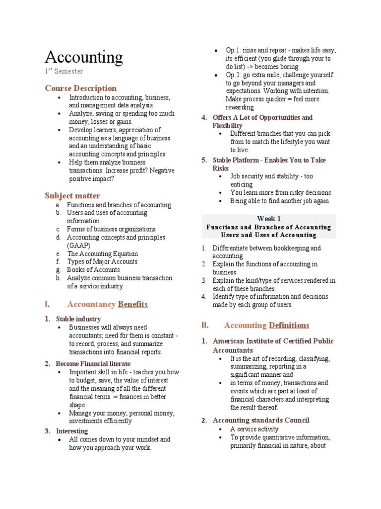 Accounting 12 Notes | PDF | Business | Accounting
