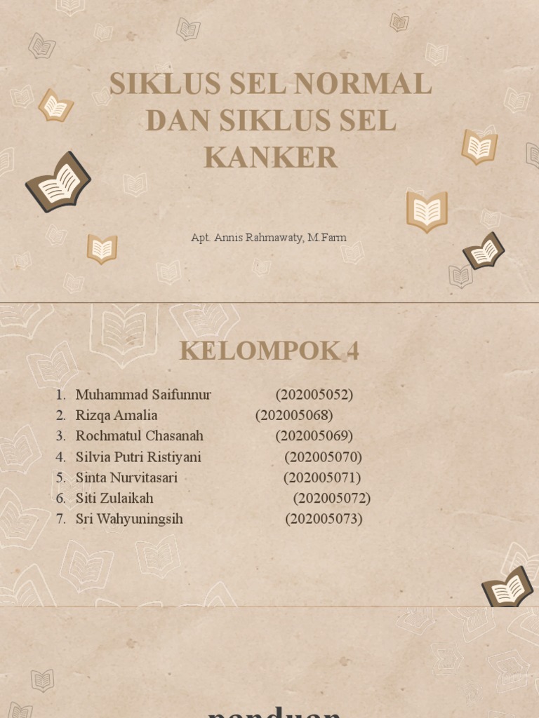 Kel.4 PPT Farmakoterapi II Siklus Sel Nornal Dan Sel Kanker | PDF