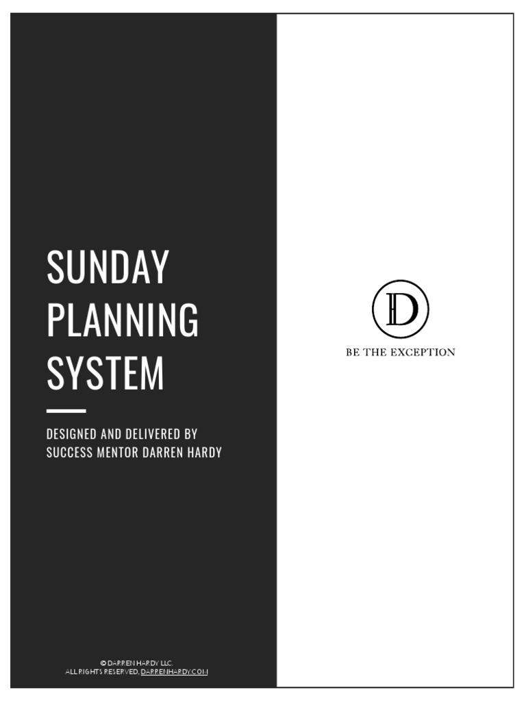 Sunday Planning System Darren Hardy | PDF | Entrepreneurship