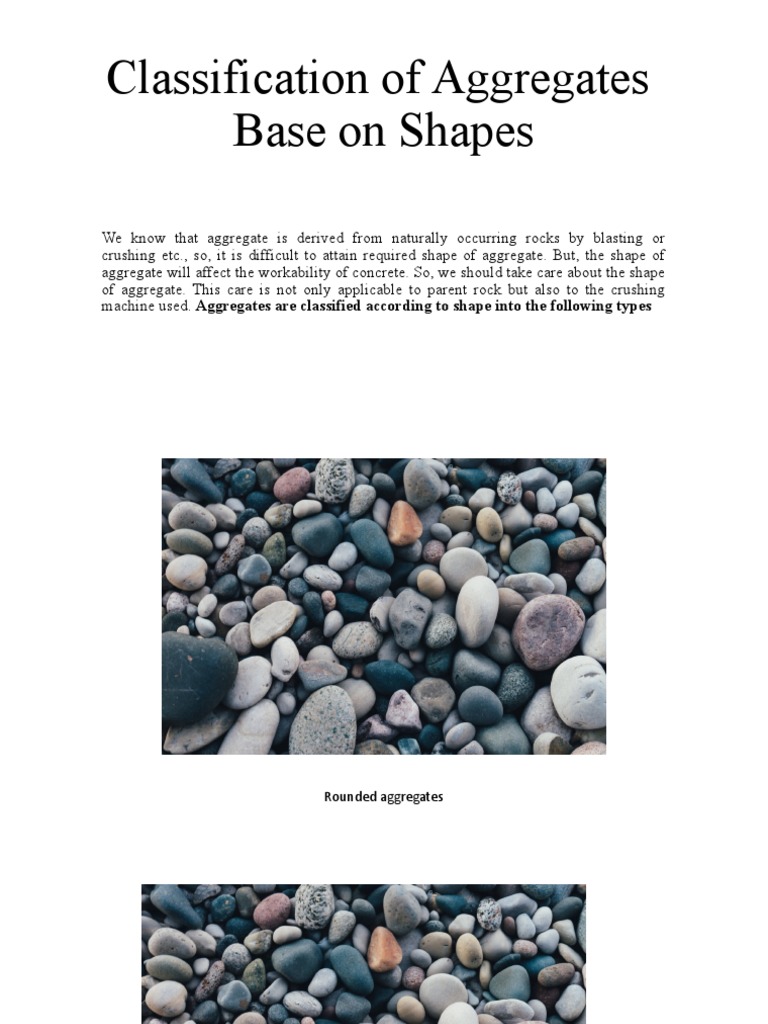 Classification of Aggregates | PDF | Construction Aggregate | Rock ...
