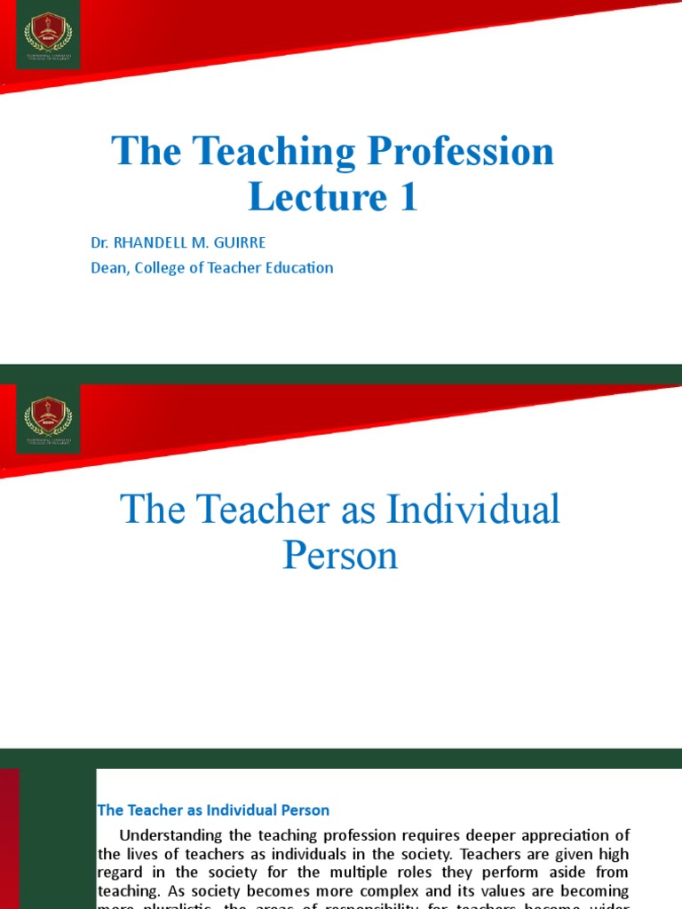 Prof 002 | PDF | Teachers | Teaching Method