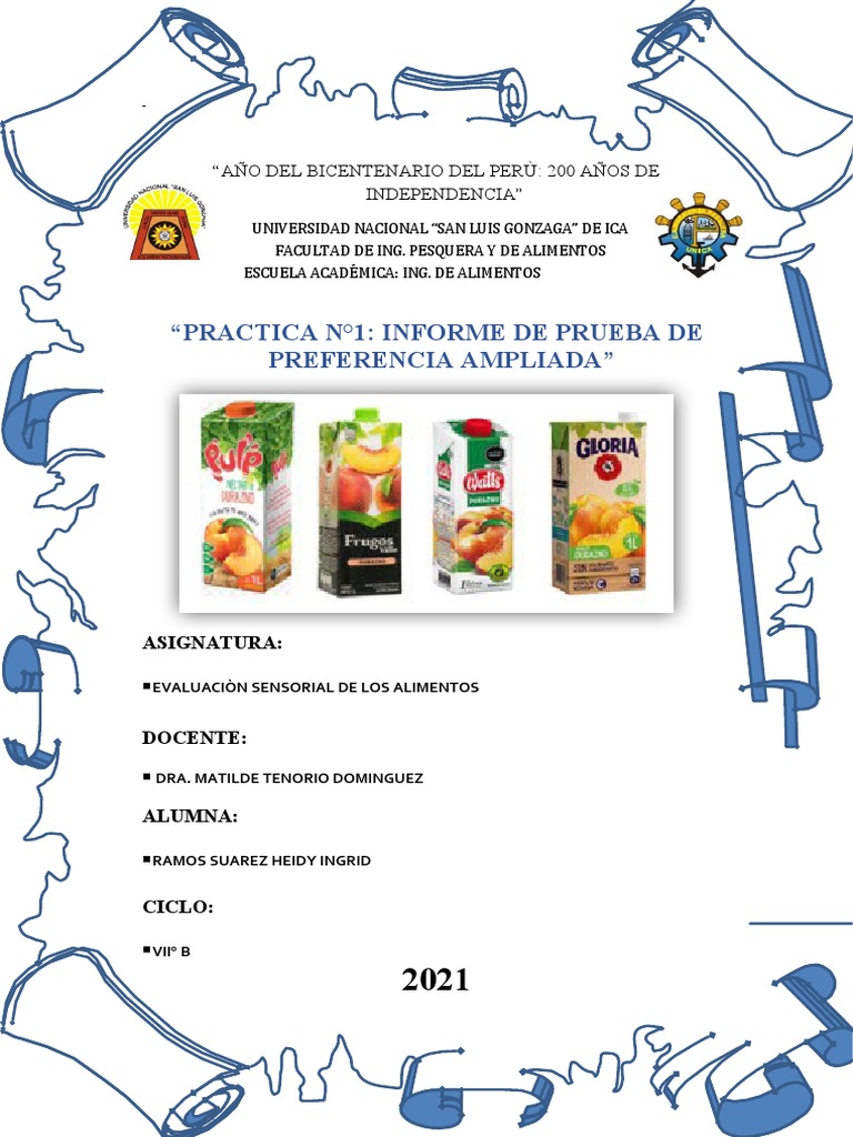 Tarea 09 Nota 17 Elabora Informe Prueba de Preferencia | PDF ... Tarea 09 Nota 17 Elabora Informe Prueba de Preferencia | PDF ...
