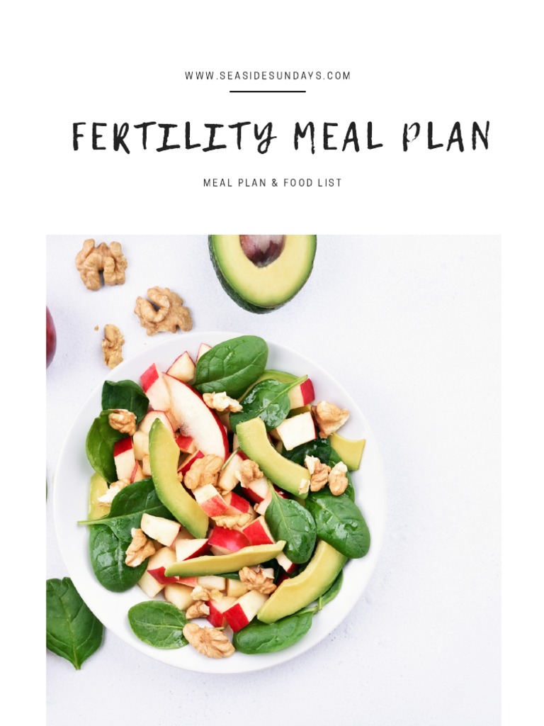 Fertility Meal Plan | PDF | Salad | Meal