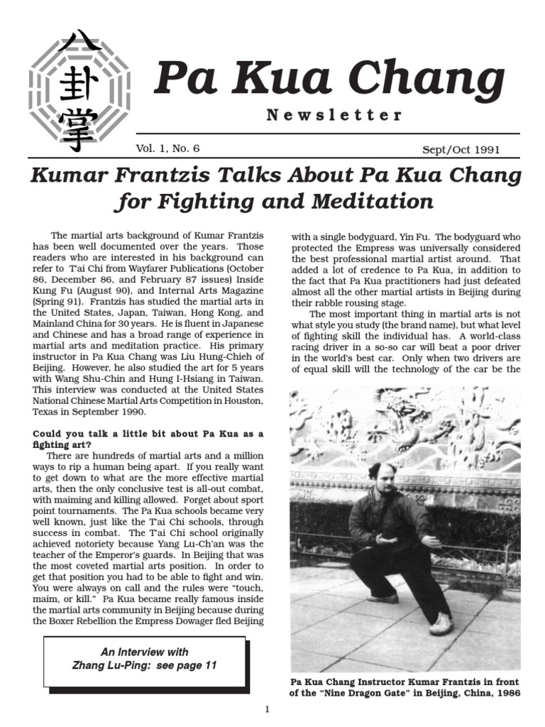 Pakua Newsletter 1-6 | PDF | Tai Chi | Chinese Martial Arts