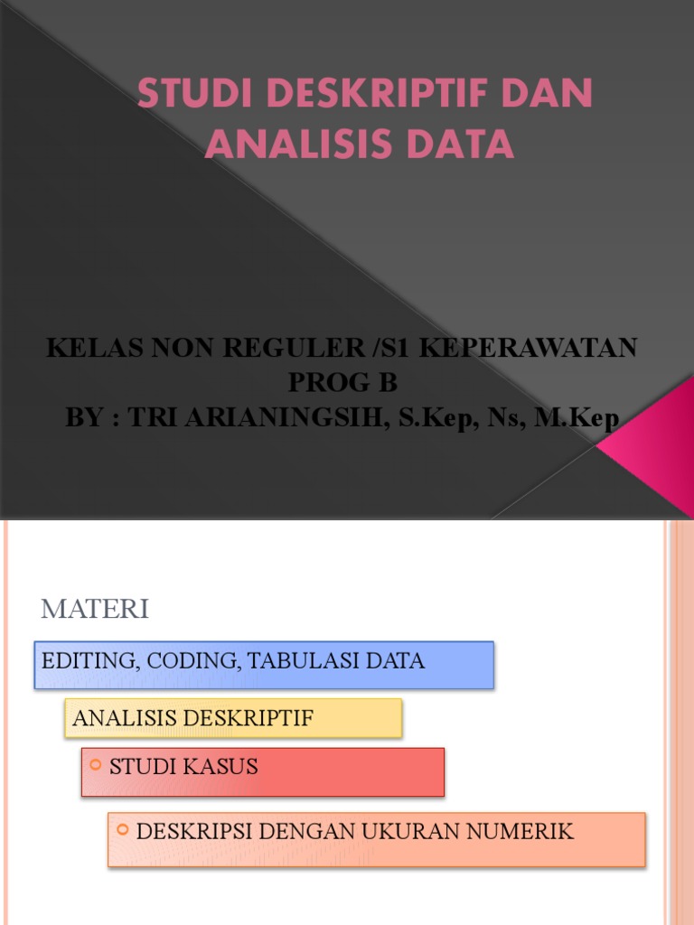 Analisis Deskriptif Data Keperawatan S1 | PDF | Karier & Perkembangan ...