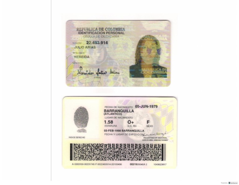 Cedula Nereida Julio PDF | PDF