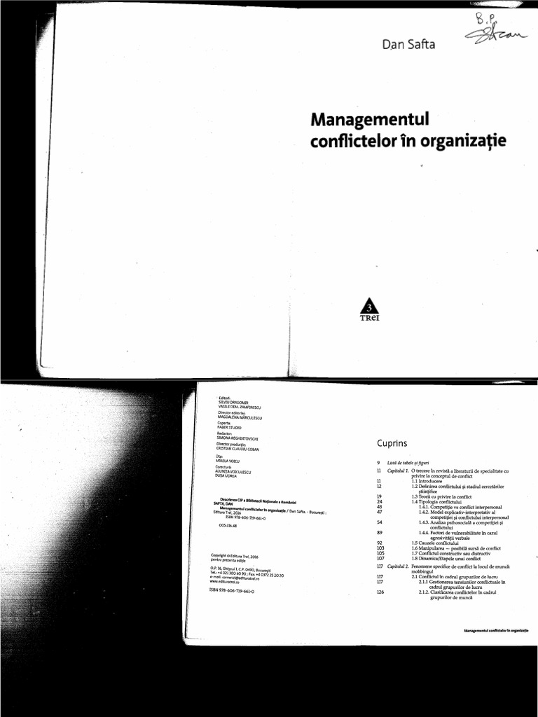Managementul Conflictelor in Organizatie (Carte Scanata) | PDF