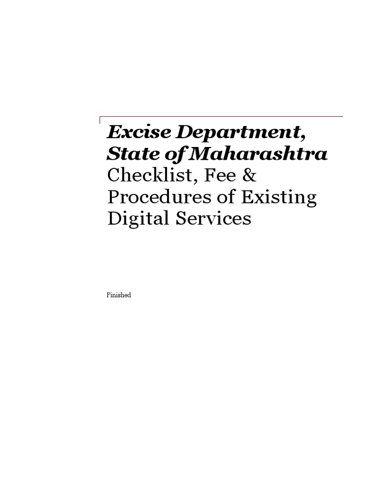 Maharashtra Excise Policy | PDF | Articles Of Association | License