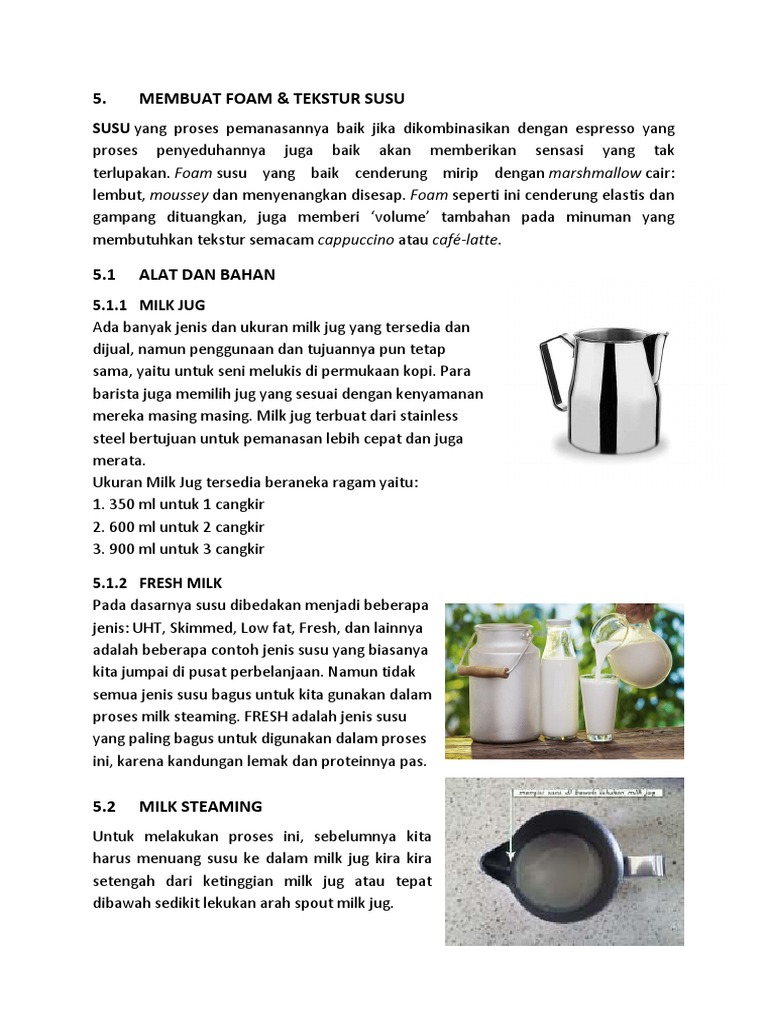 Cara Membuat Foam Susu untuk Kopi | PDF