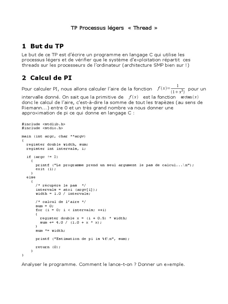 TP Threads | PDF