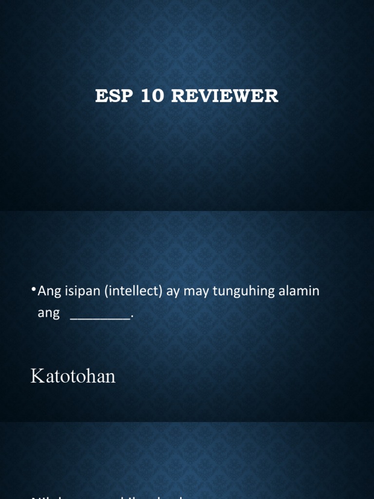 Esp 10 Reviewer | PDF