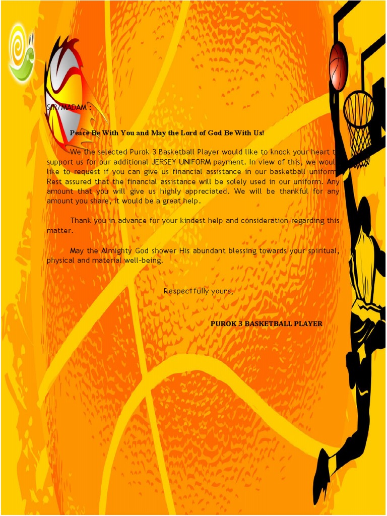 Basketball Solicitation Letter | PDF