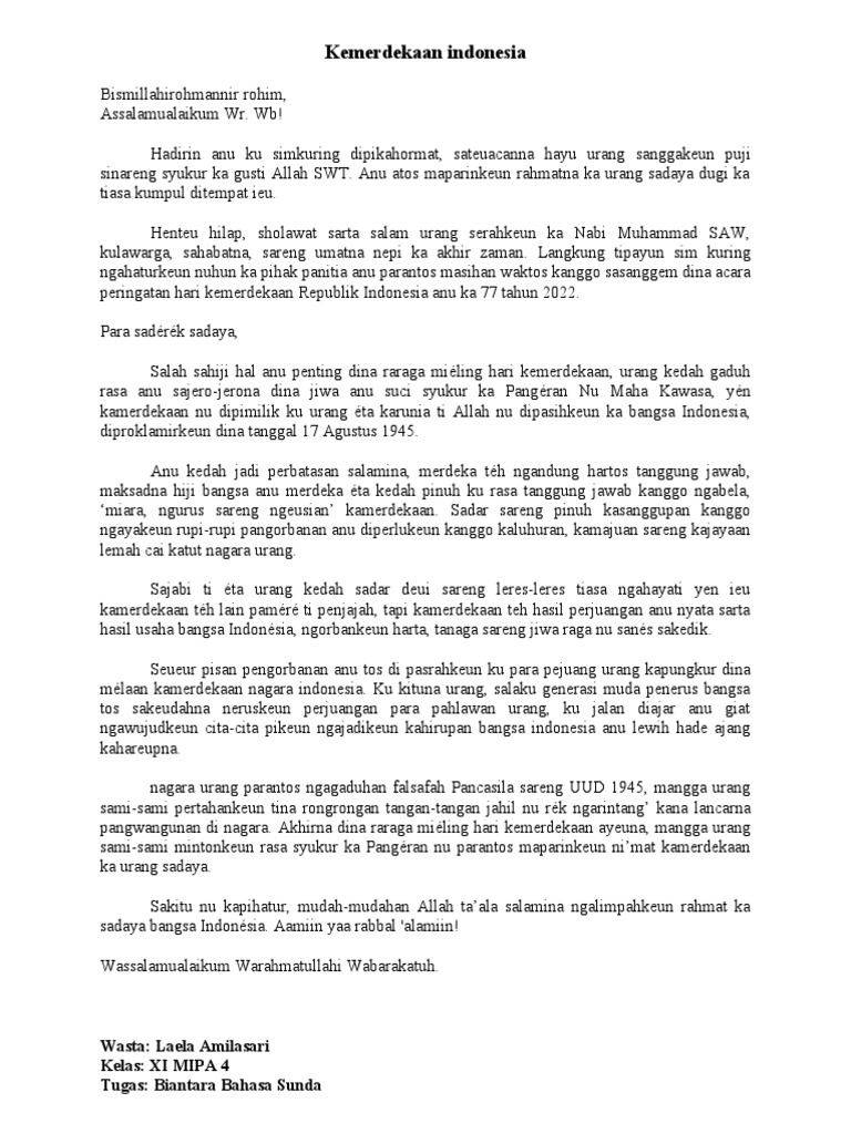 Biantara Bahasa Sunda | PDF