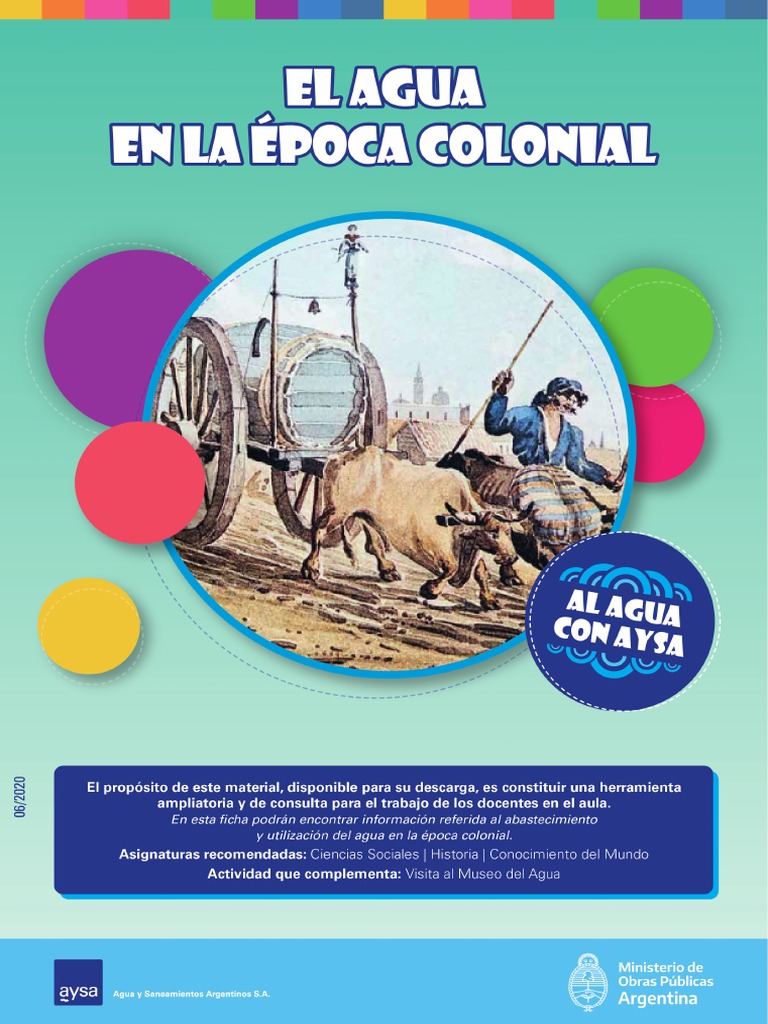 Ficha El Agua en La Epoca Colonial | PDF | Agua