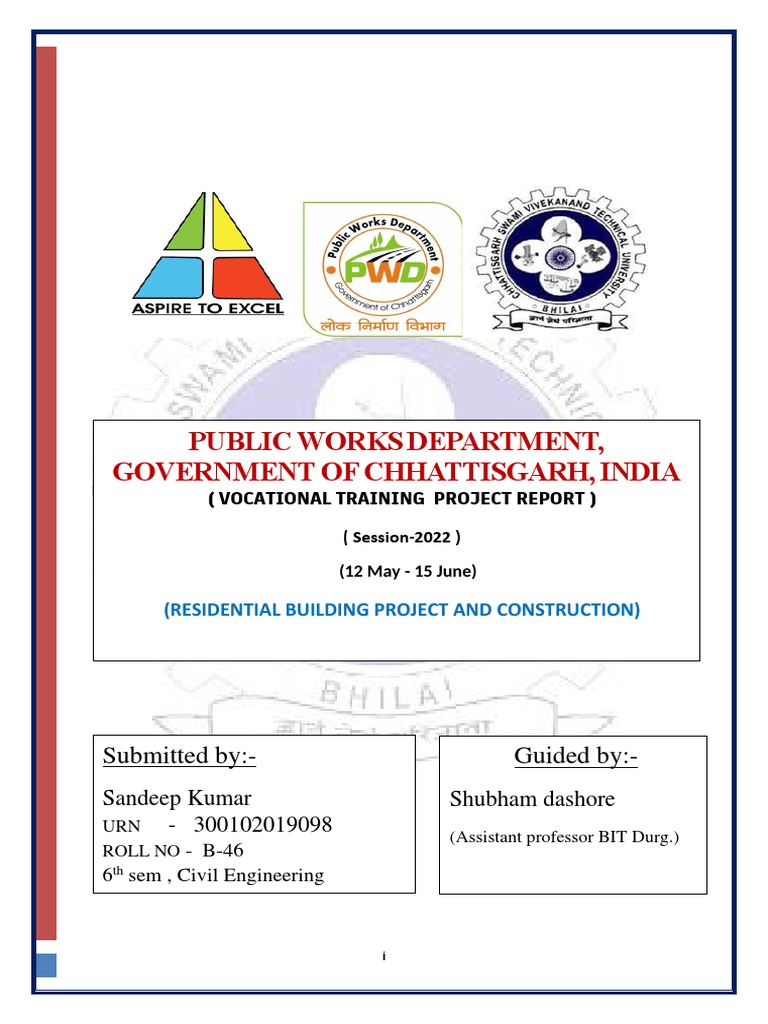 PWD Project Report | PDF | Concrete | Foundation (Engineering)