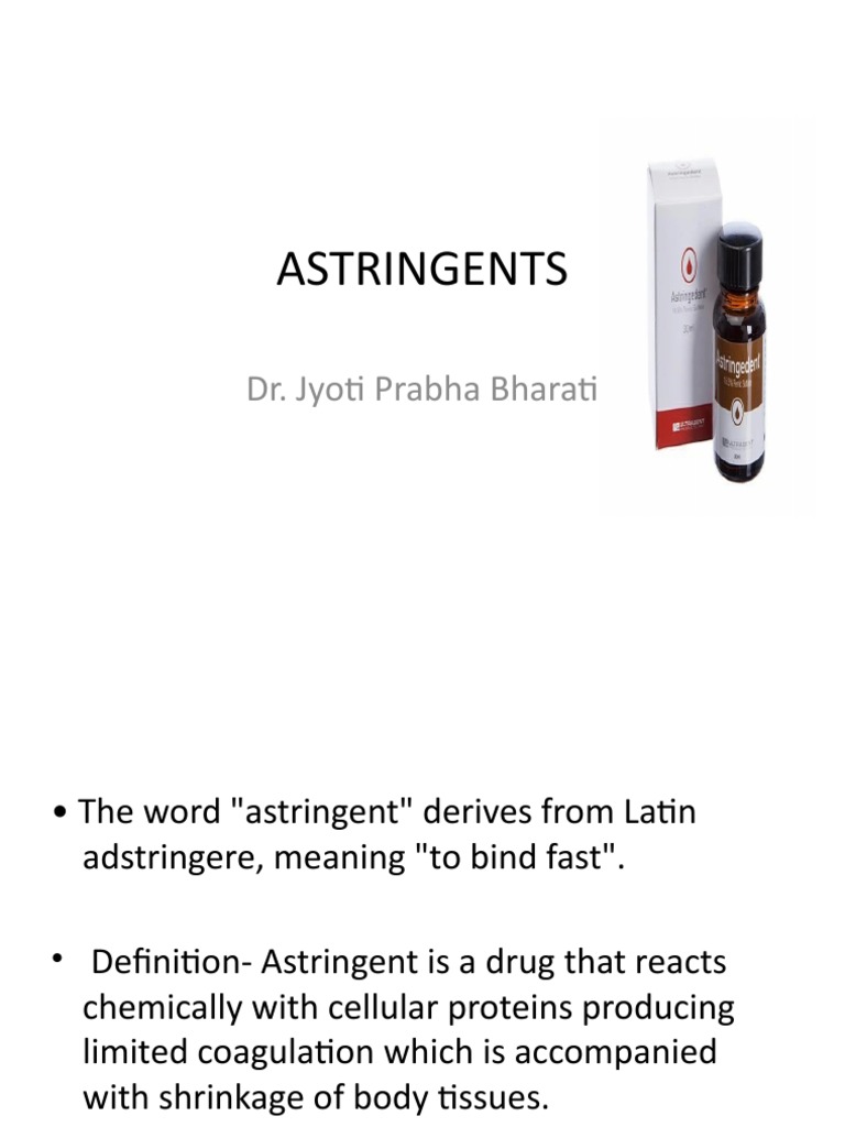 Astringents | PDF | Diseases And Disorders | Clinical Medicine