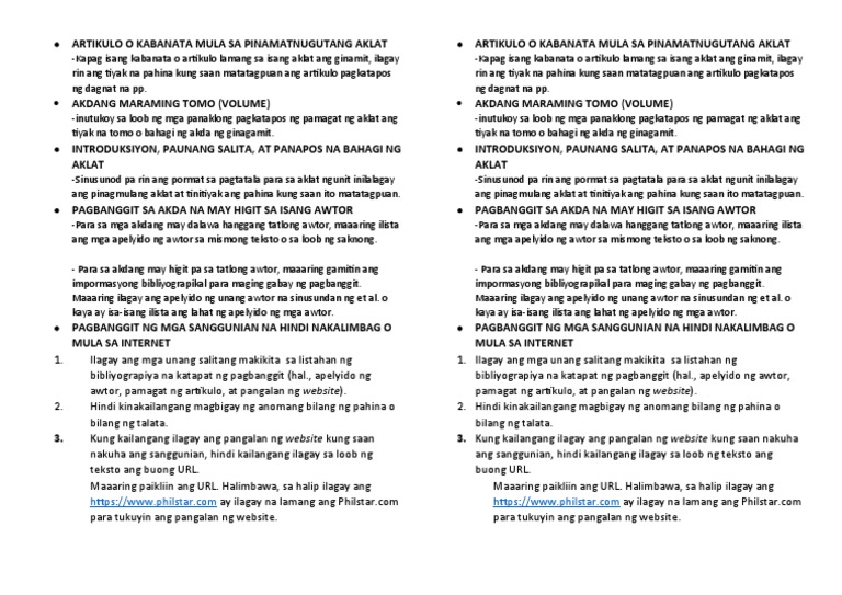 Artikulo o Kabanata Mula Sa Pinamatnugutang Aklat | PDF