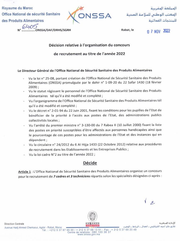 Avis de Concours | PDF