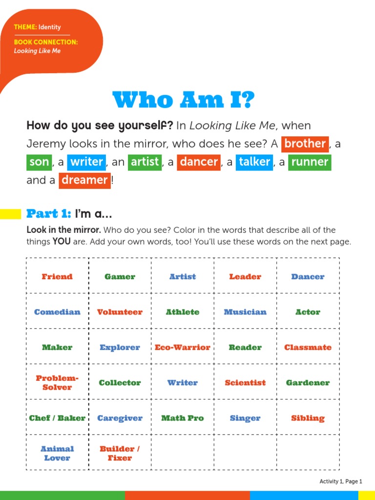 MBE Student Activities - Self Awareness | PDF