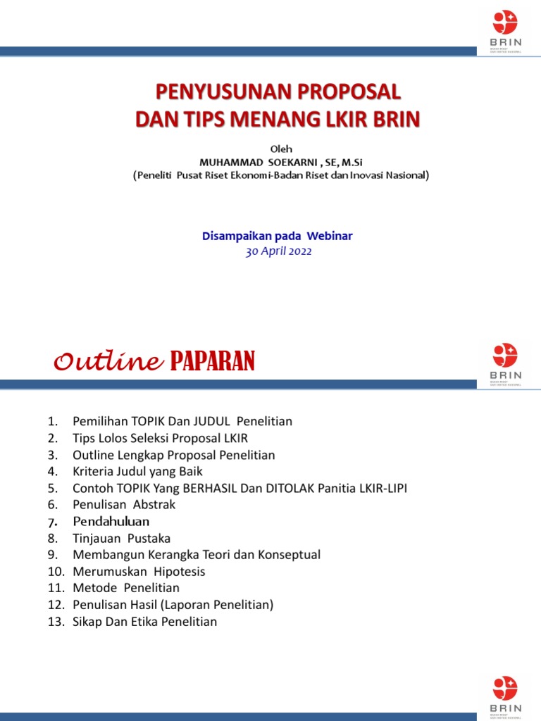 Struktur Proposal Penelitian LKIR | PDF