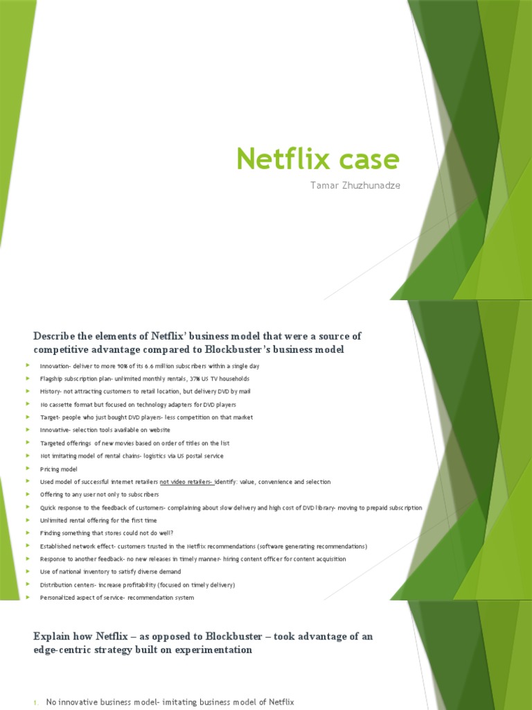 Netflix Case | PDF