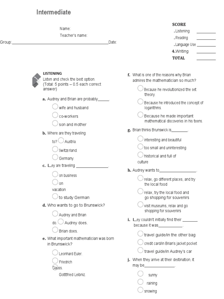 Prova Final Inter 1 | PDF