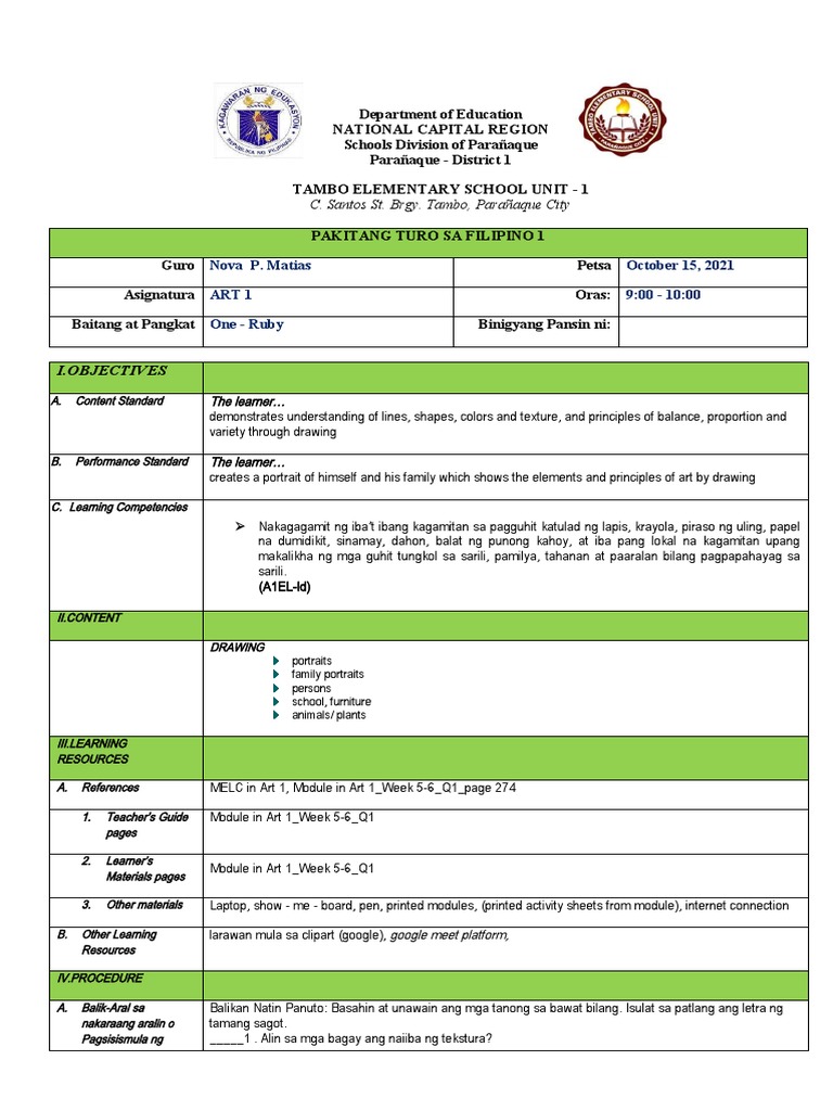Art 1 - DLP - Cot-1 - N.matias - S.y.2021-2022 | PDF