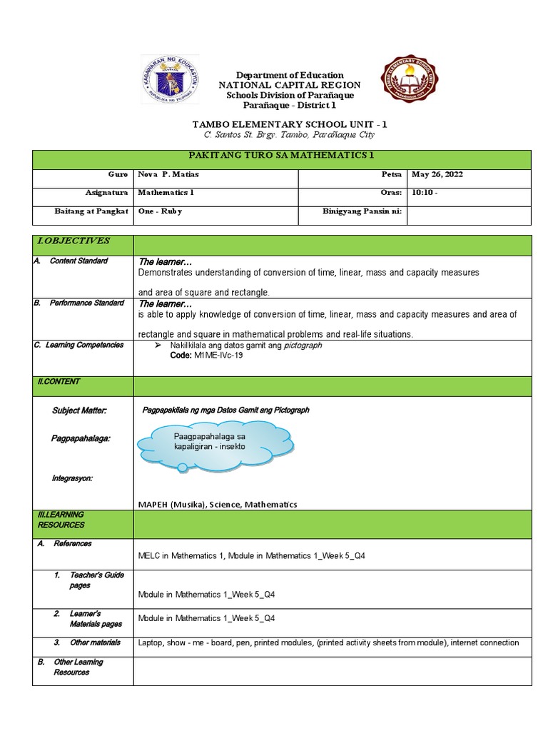 Mathematics 1 - DLP - Cot2 - N.matias - S.y.2021-2022 - V2 | PDF
