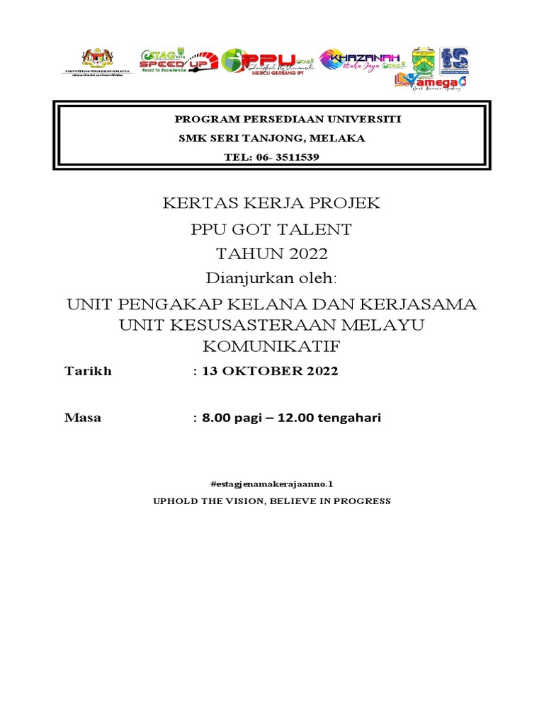 Kertas Kerja Ppu Got Talent | PDF