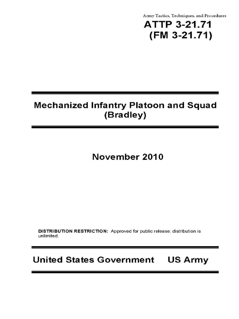 ATTP 3-21.71 Mechanized Infantry Platoon and Squad (Bradley) | PDF ...