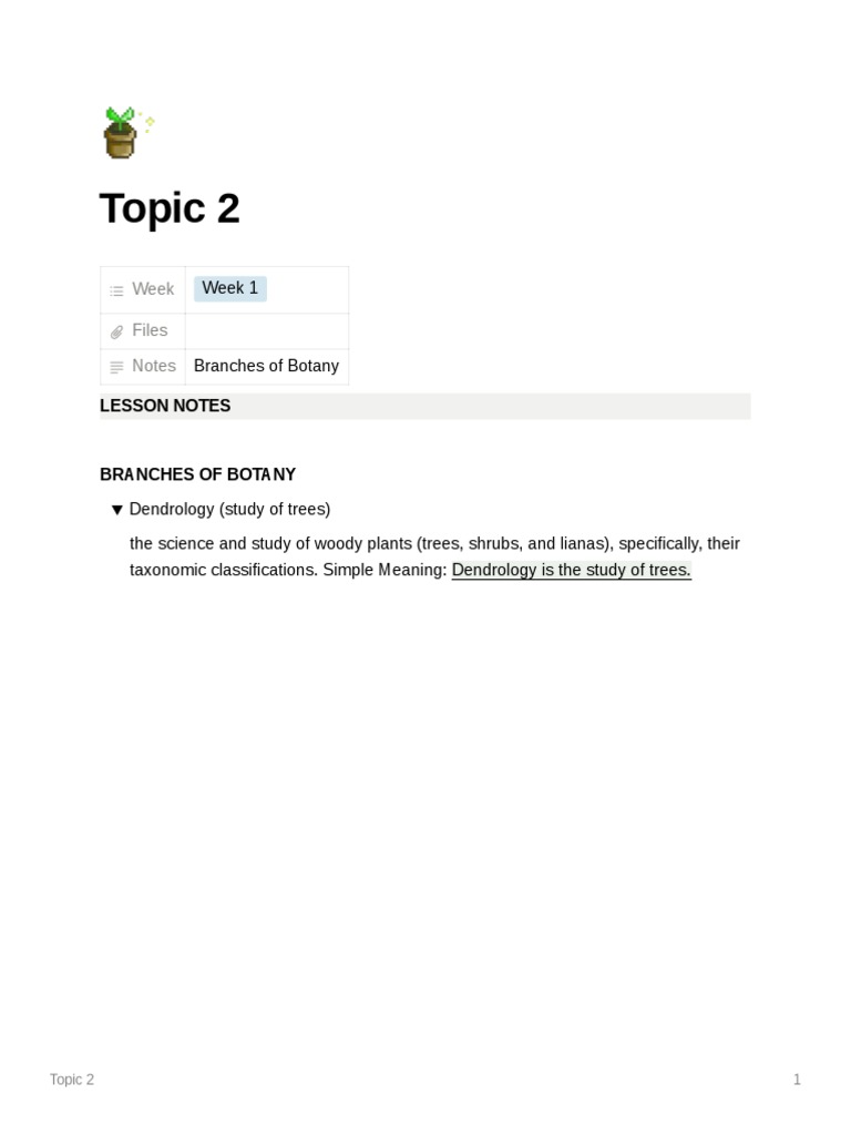 Branches of Botany | PDF | Plants | Ecology