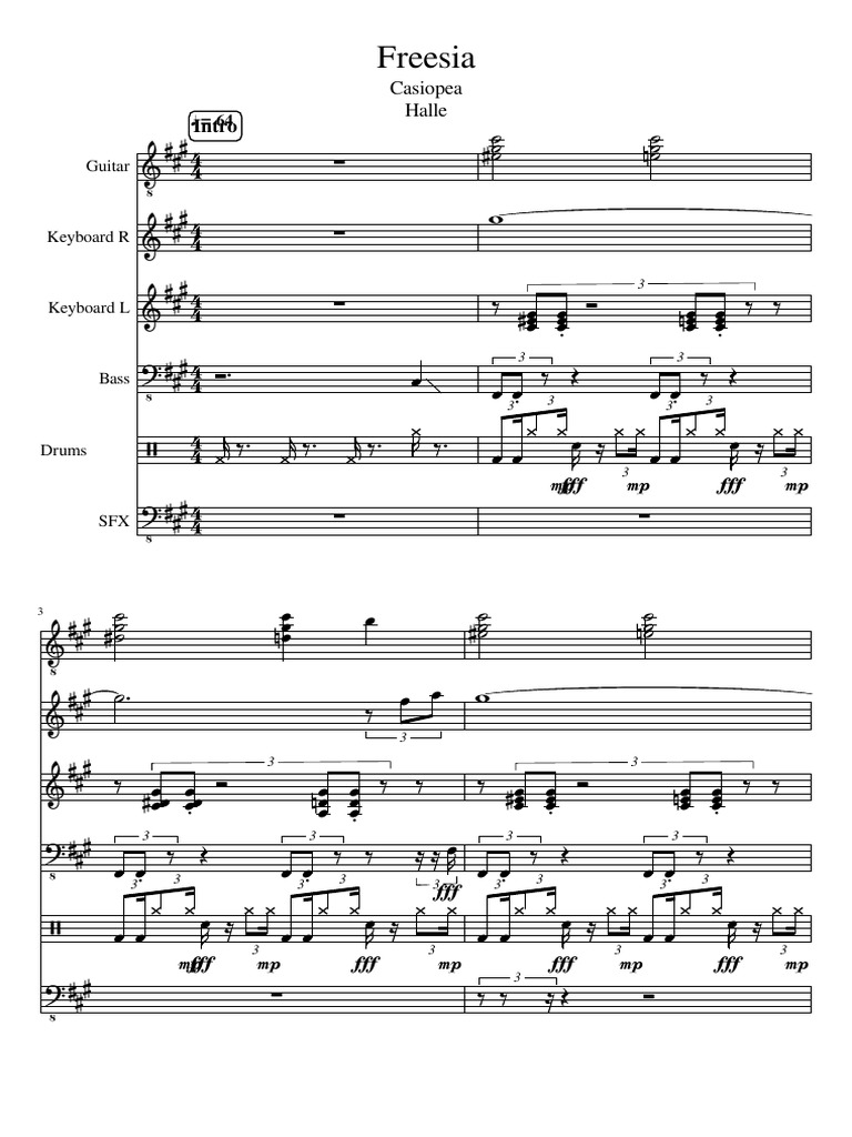 Opensheets Freesia | PDF | Rock Music | Music Industry