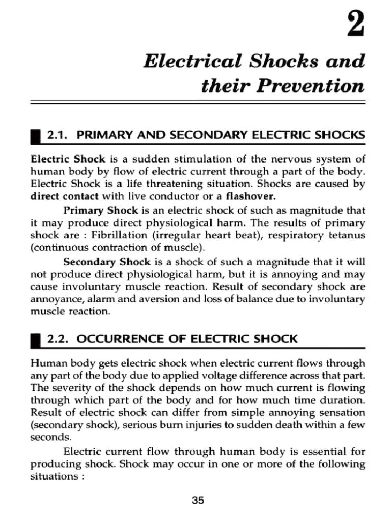 Electrical Safety - Chapter 2 | PDF