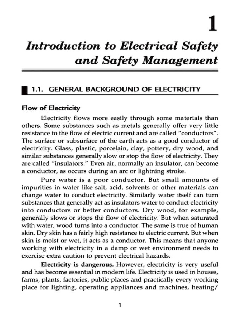 Electrical Safety - Chapter 1 | PDF