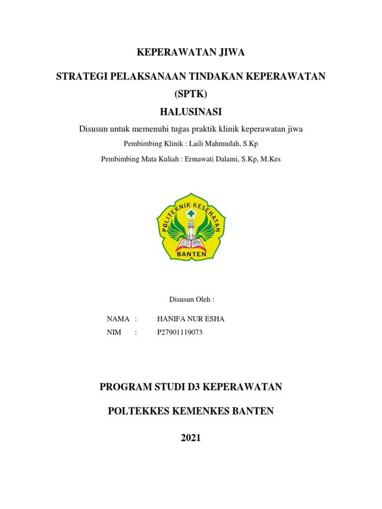 SPTK SP 3 Halusinasi - Hanifa Nur Esha | PDF | Karier & Perkembangan | Pengembangan Diri