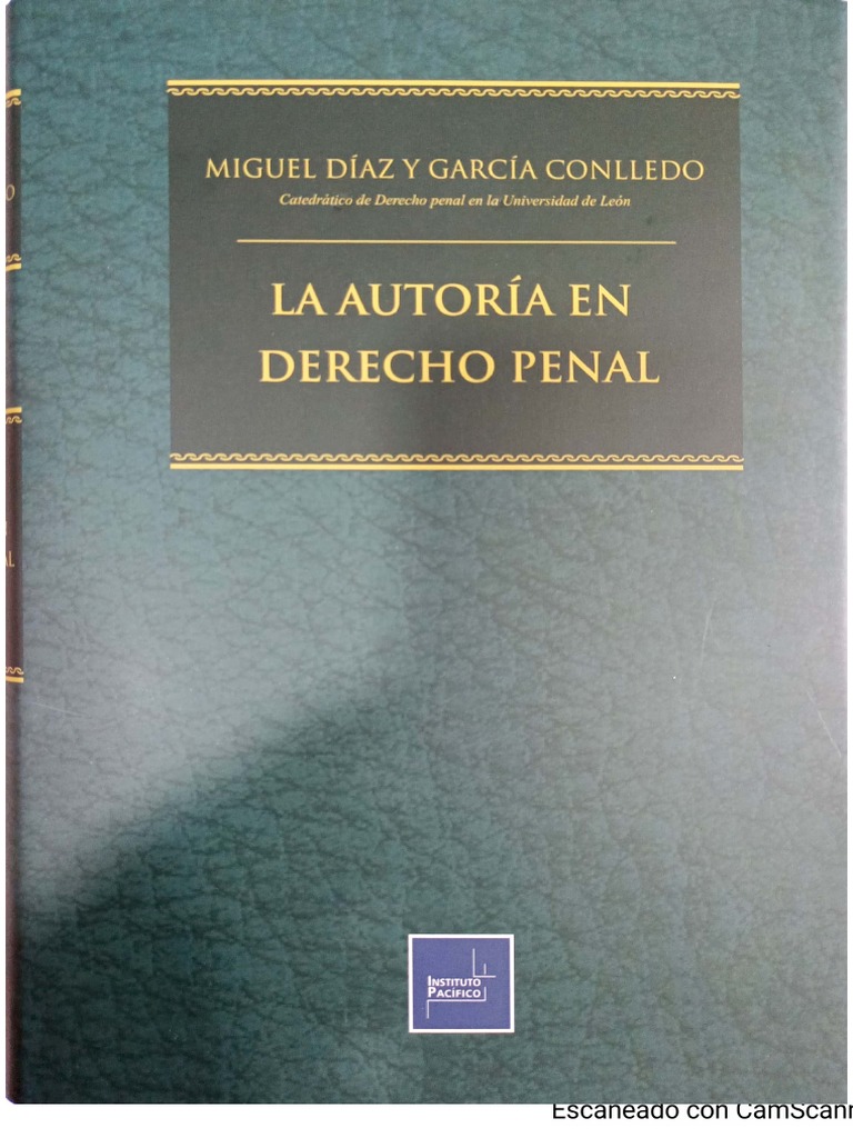 La Autoría en Derecho Penal | PDF