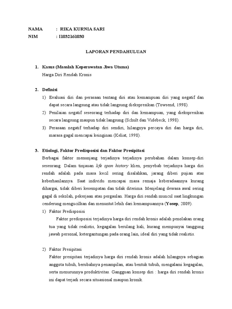 Harga Diri Rendah | PDF