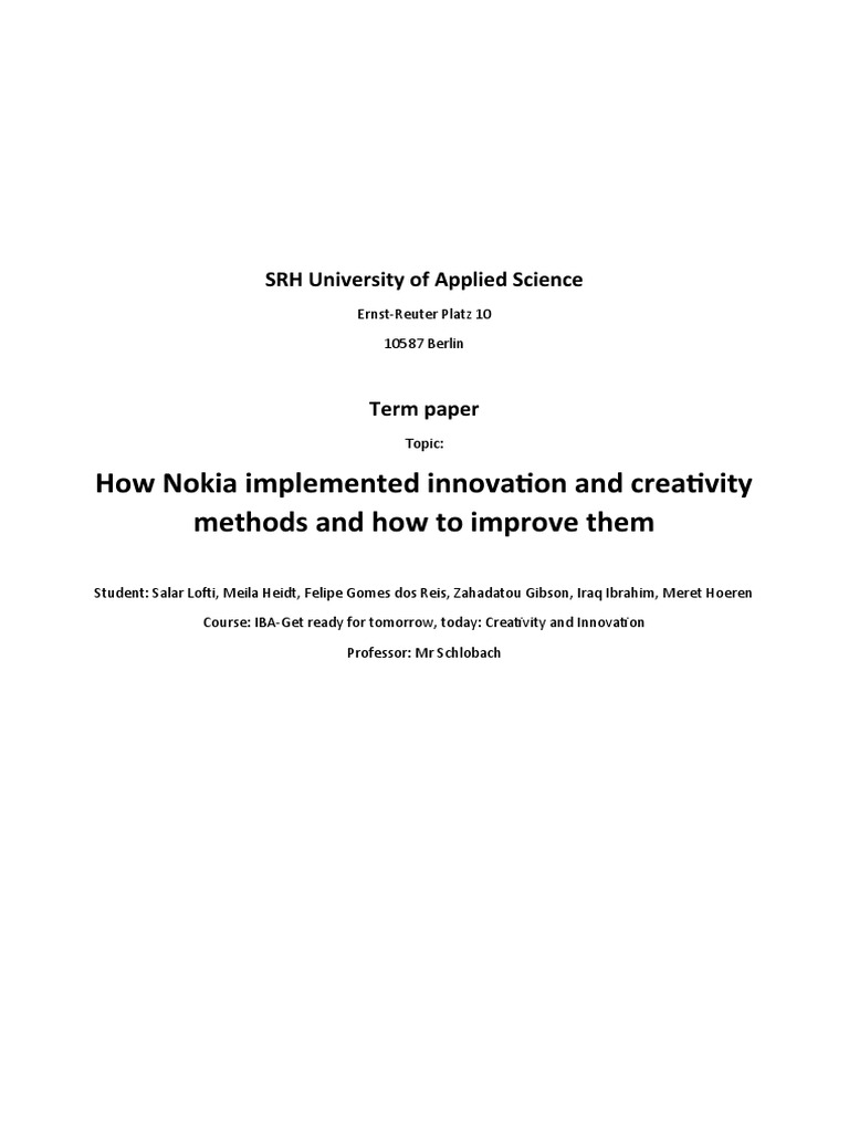 Nokia's Innovation Strategies Explained | PDF | Smartphone | Nokia