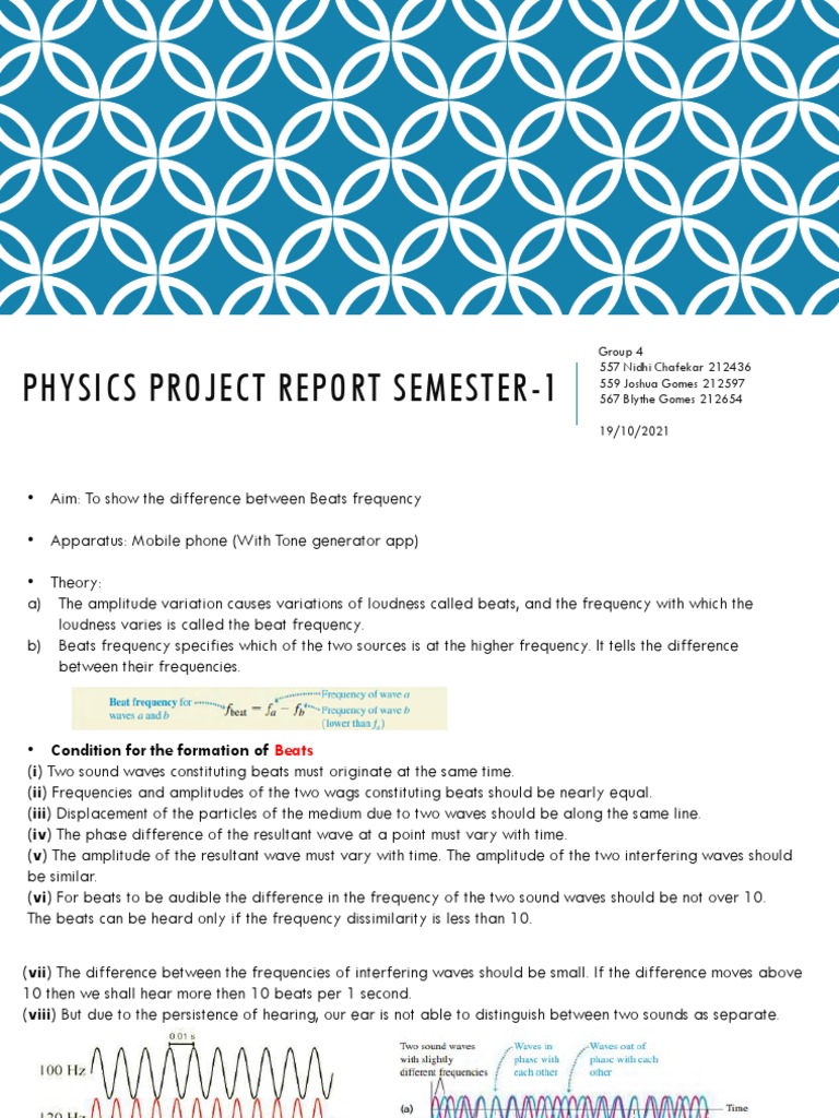 Physics Project Report Semester-1 | PDF