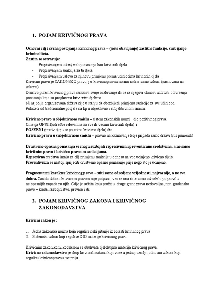 Pojam Krivičnog Prava | PDF