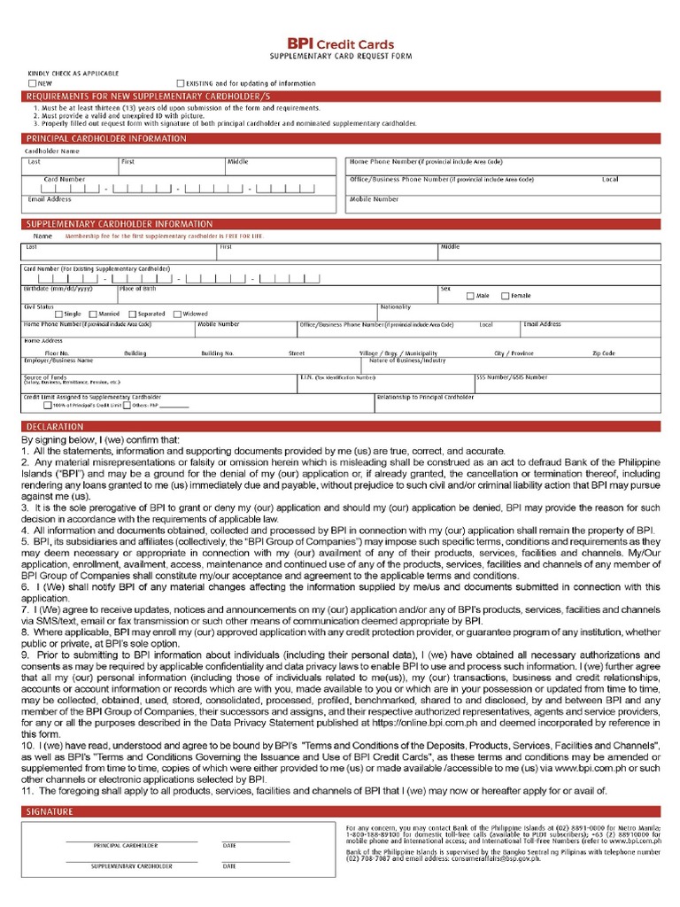 Supplementary Request Form | PDF