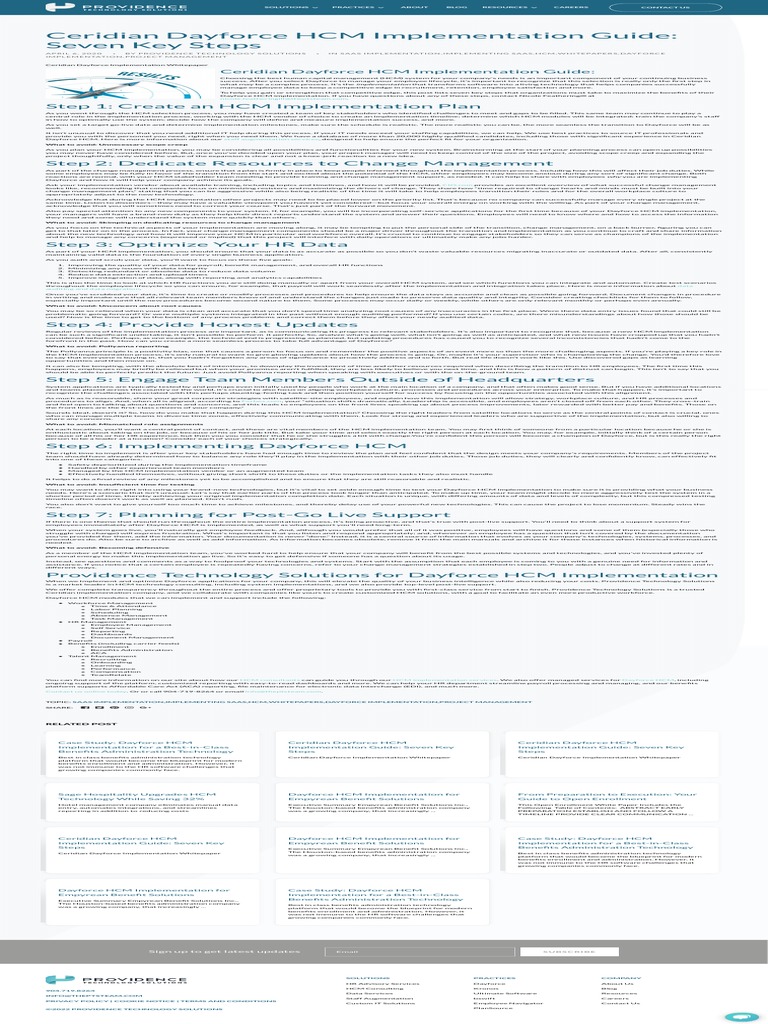 Ceridian Dayforce HCM Implementation Guide: Seven Key Steps | PDF ...