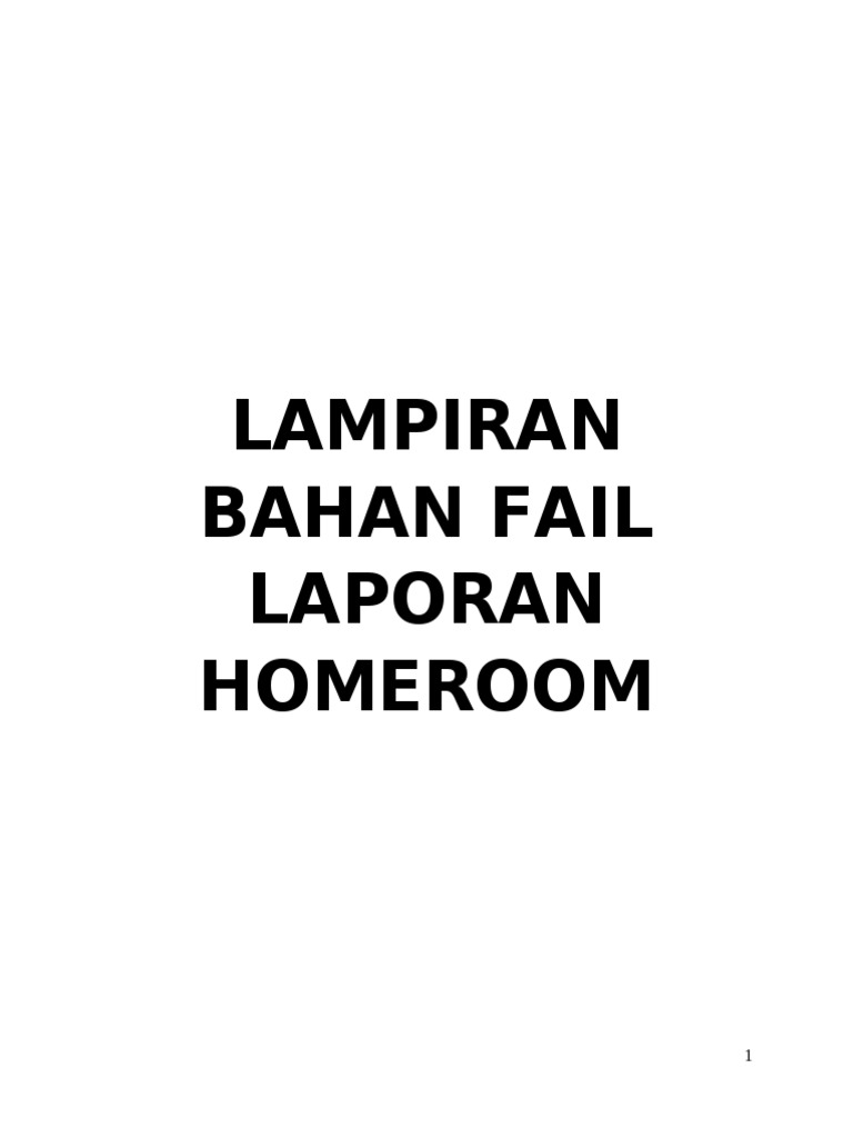 Kandungan Fail Homeroom | PDF