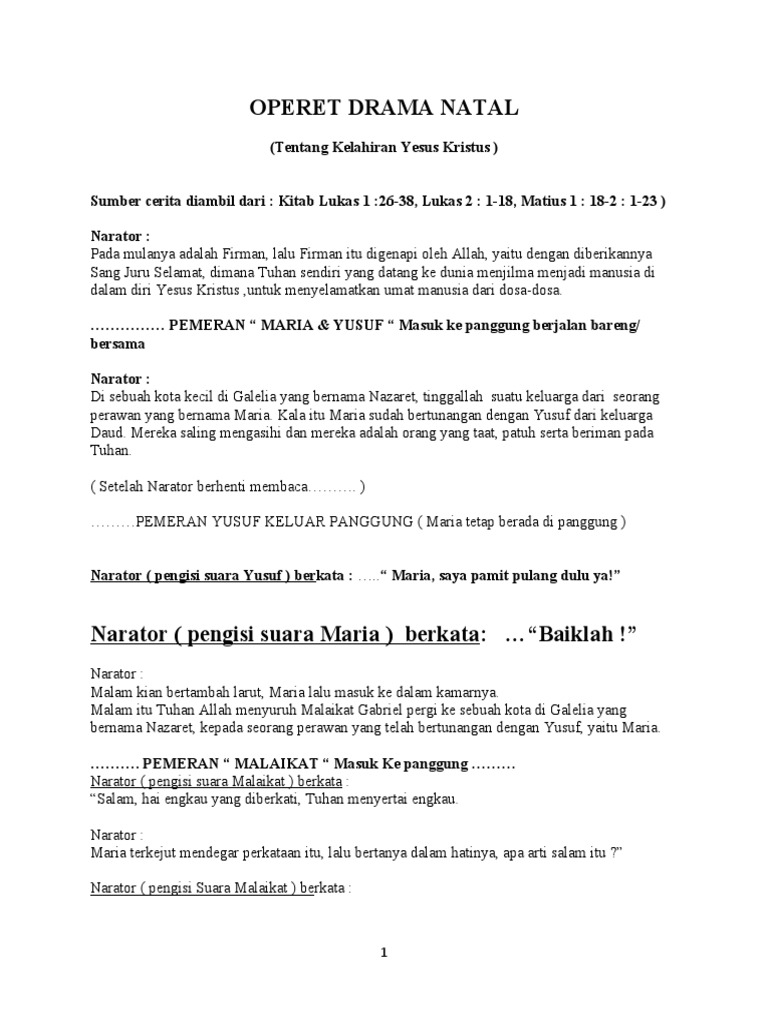 Operet Drama Natal | PDF