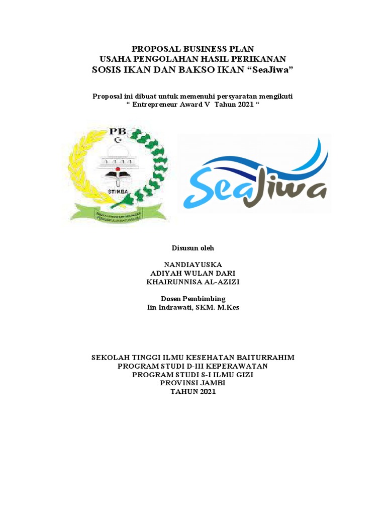 STIKBA - Proposal Business Plan 'SeaJiwa' | PDF