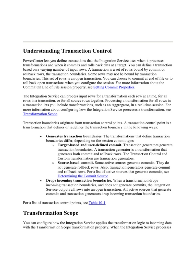 Understanding Transaction Control | PDF | Database Transaction | Data ...