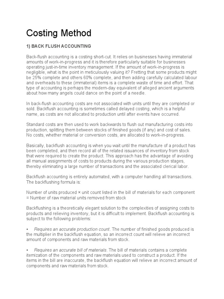 Costing Methods | PDF | Inventory | Life Cycle Assessment